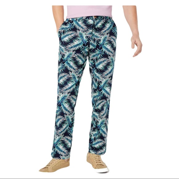 Club Room | Pants | Nwt Mens Club Room Classic Straight Leg Palm Leaf ...